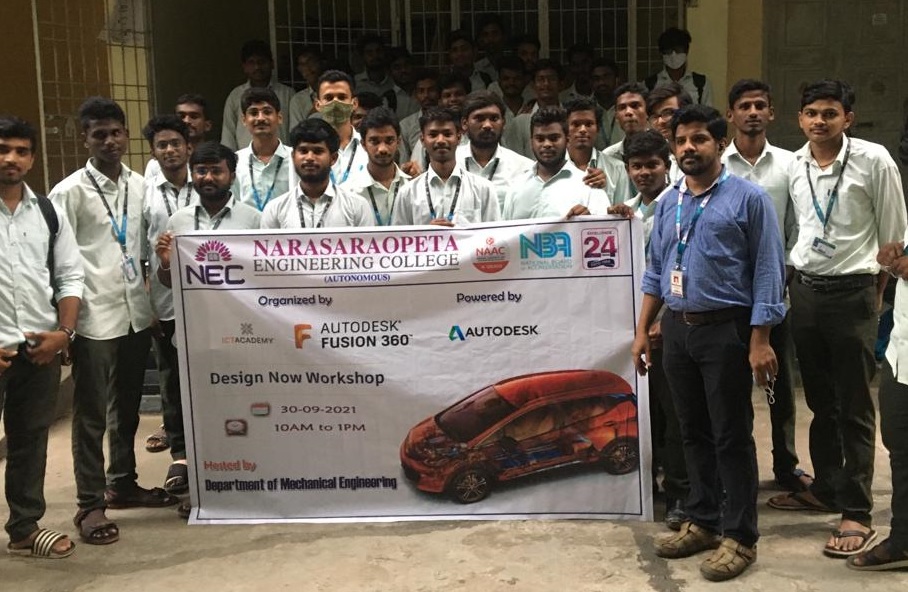 Department of Mechanical engineering organized a workshop on"DESIGN NOW ...