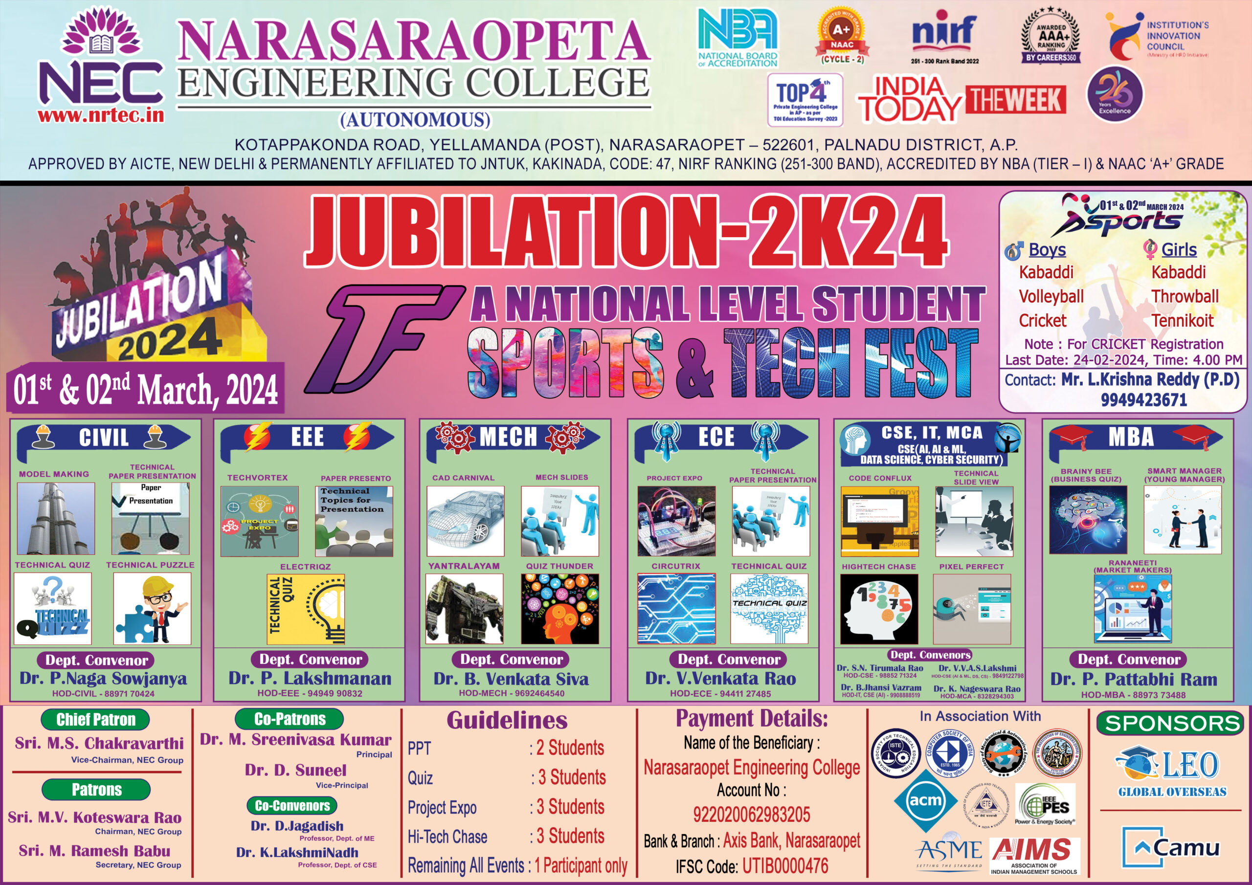 Tech Nirmanika: National Level Student Techfest by Department of Civil ...