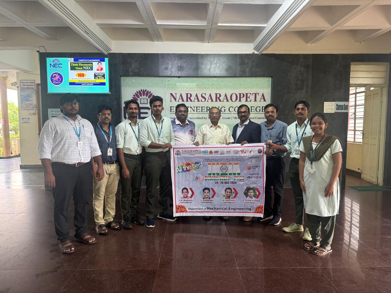 Narasaraopeta Engineering College Students Reach National Level Design ...