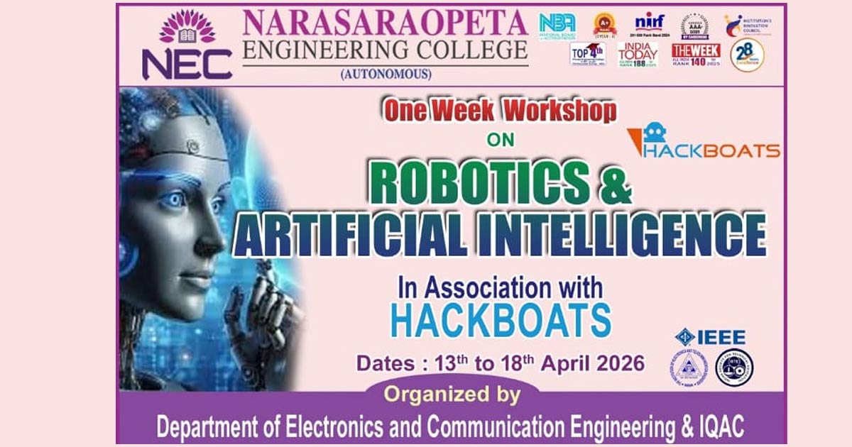 One Week Workshop on Robotics and Artificial Intelligence at NEC ...